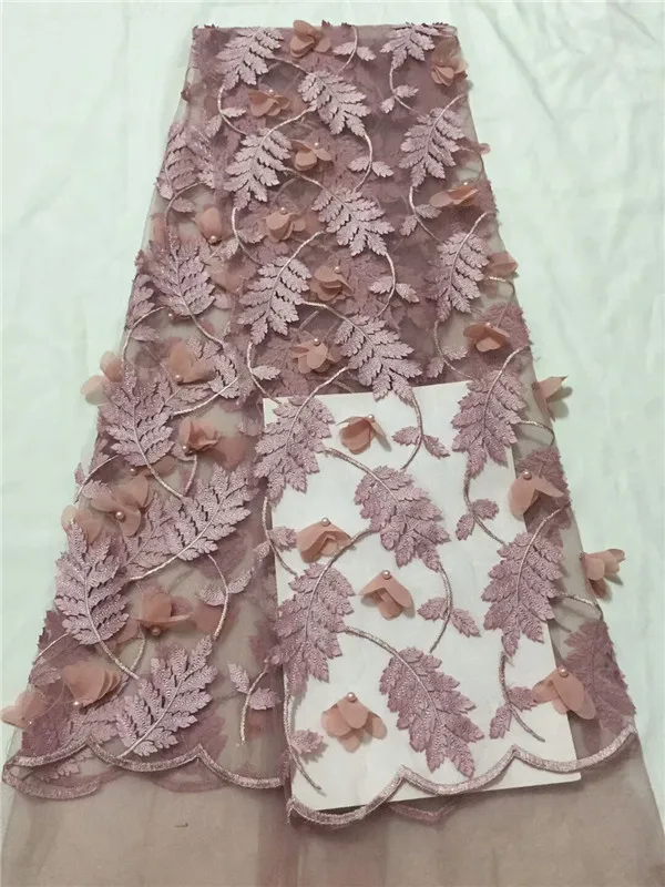 2019 High Quality Latest pink African Lace Fabrics Embroidered French ...