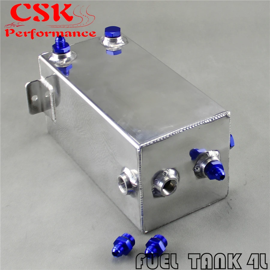 4L Aluminium Surge tank mirror polish Fuel cell 4L Universal Complete ...