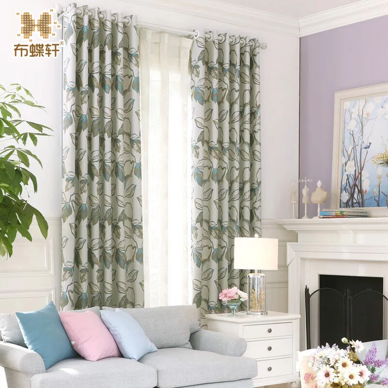 New Arrival Red Blue Two Colors Option Korean Style Curtains for Living ...