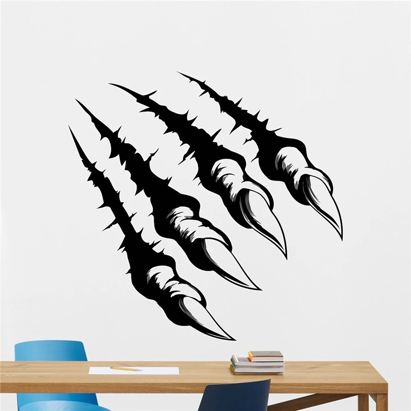 Monster Claws Wall Decal Claw Break Through The Wall Wild Animal Wall ...