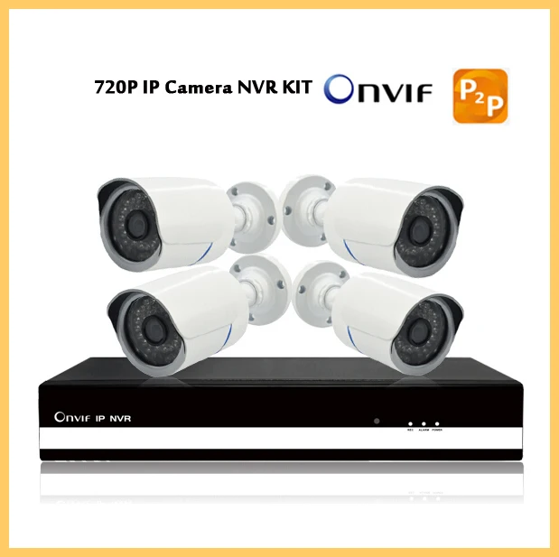 ONVIF 2.0 Video surveillance Security CCTV Camera System 720P Outdoor ...