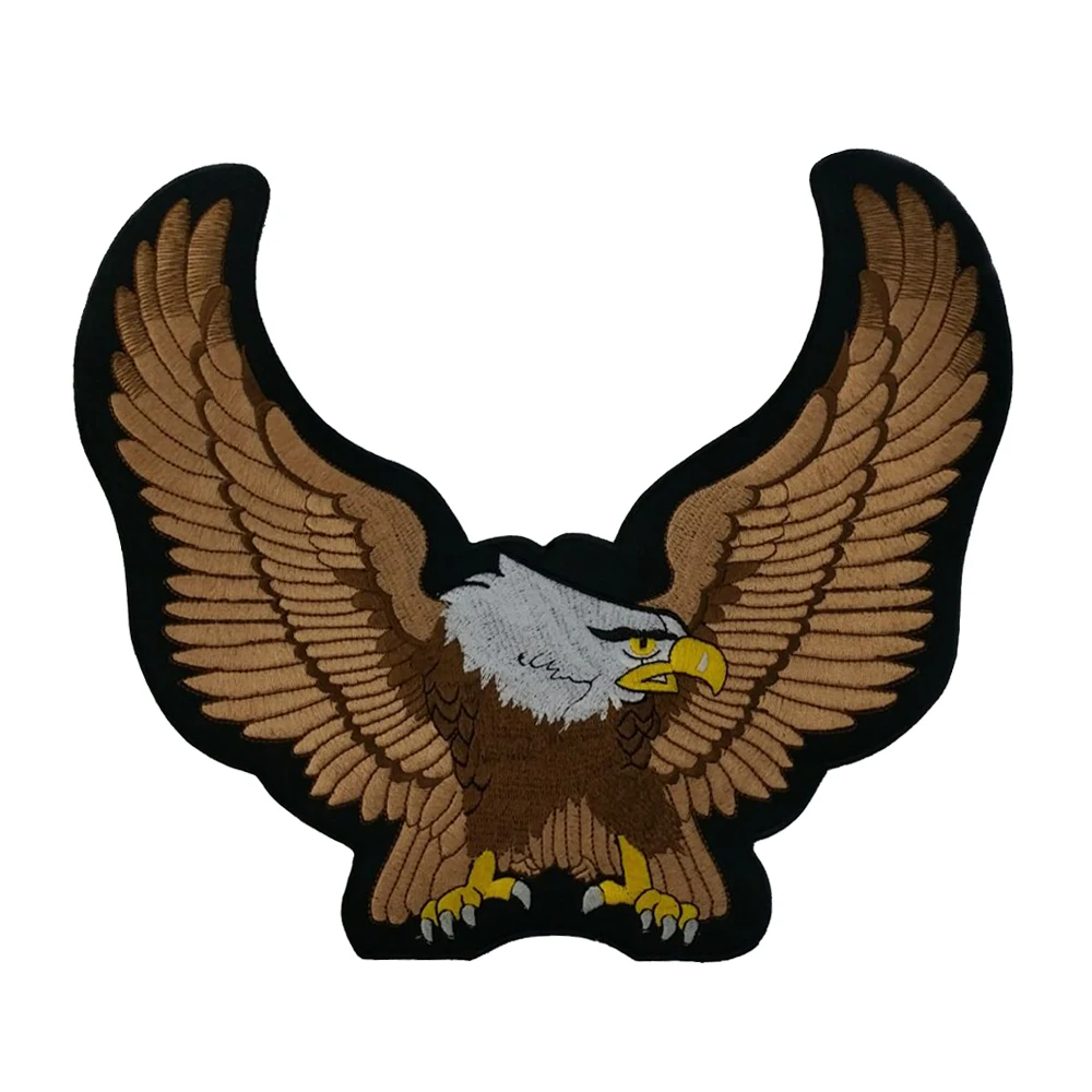 1pcs Biker Iron On Patch Eagle Motorcycle Embroidered Patches Badge Appliques Embroidery Biker ...