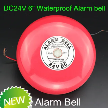 Electric-Round-Bell-6-150mm-Fire-Alarm-Bell-Alarm-siren-95dB-DC24V-25mA ...