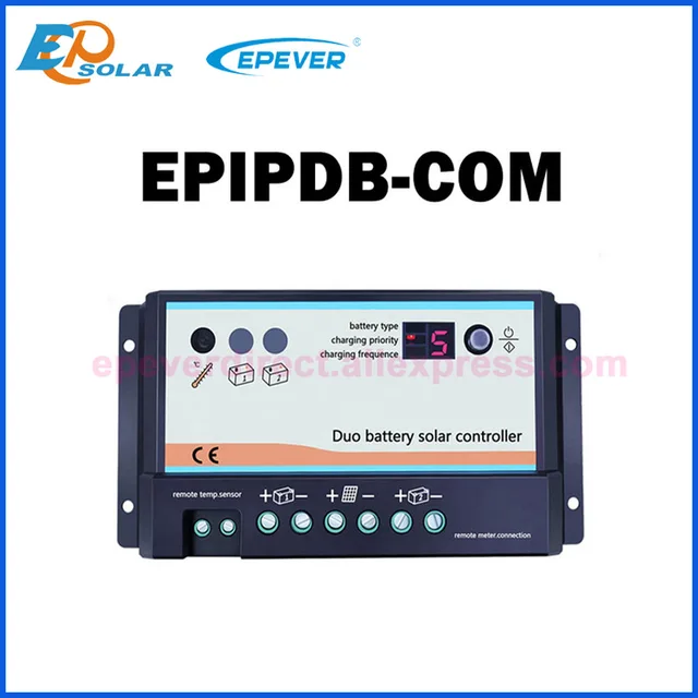 EPever 20A 10A Dual Battery Solar Controller 12V 24V High efficient PWM Charging Regulator Opt ...