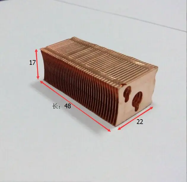 48*22*17mm Pure Copper Cooling Fins Finned Radiator Length Can Diy ...