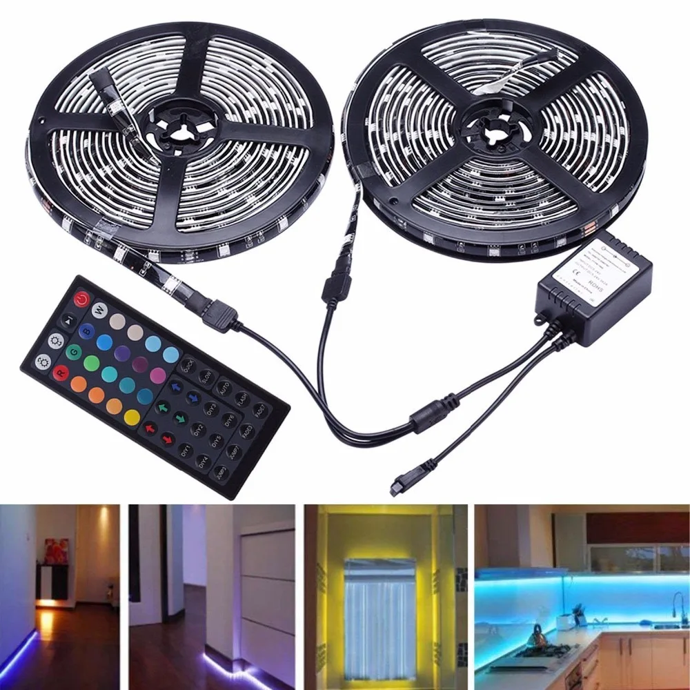 WIXURE Led Strip Lights Kit 32.8 Ft (10m) 300leds Waterproof 5050 SMD ...
