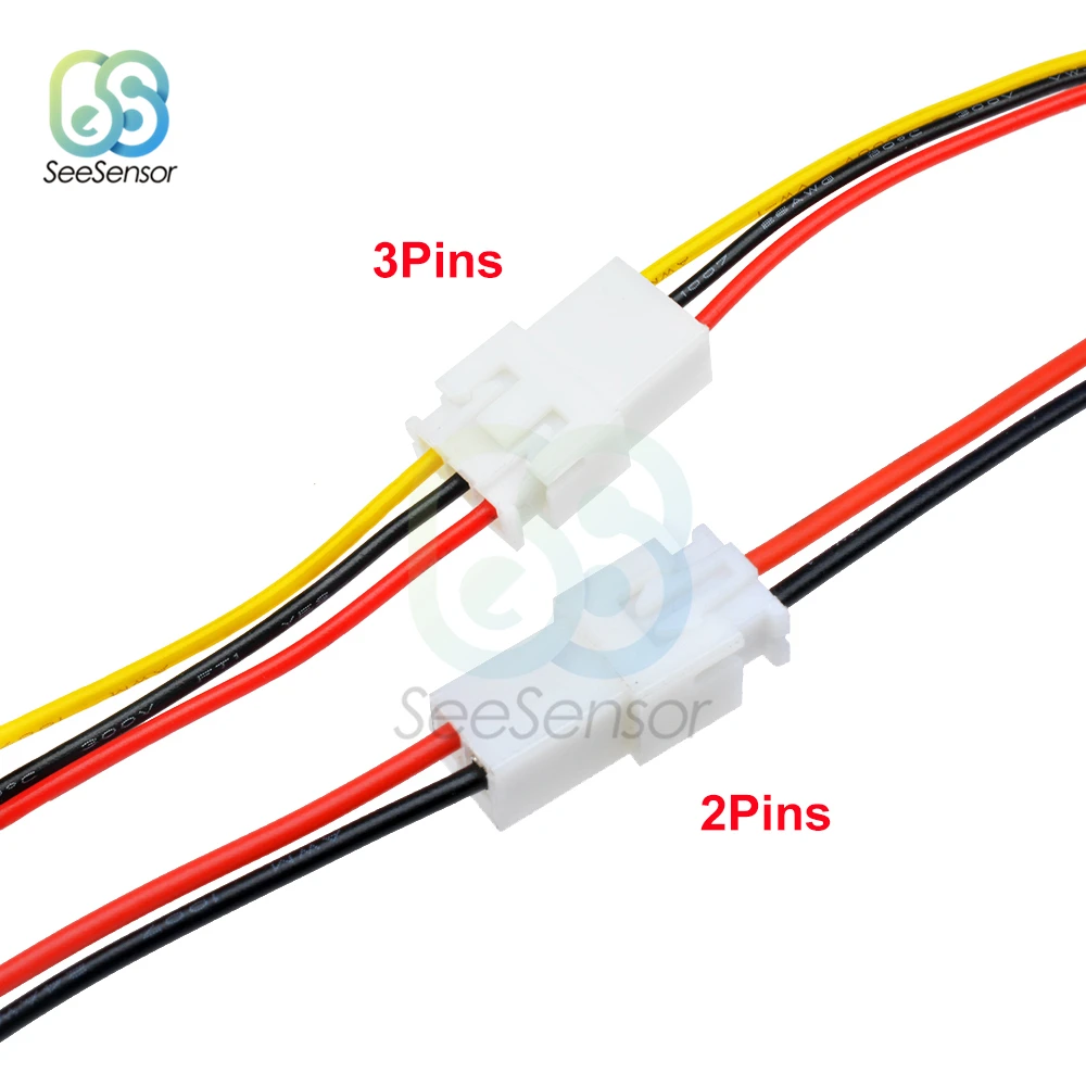 5 pares XH2.54 2 pines 3 pines 2P 3P paso 2,54mm conector de Cable XH enchufe macho a hembra ...