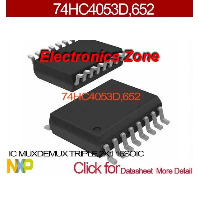 74HC4053D,652 IC MUXDEMUX TRIPLE 2X1 16SOIC 74HC4053D 74HC4053 HC4053 ...