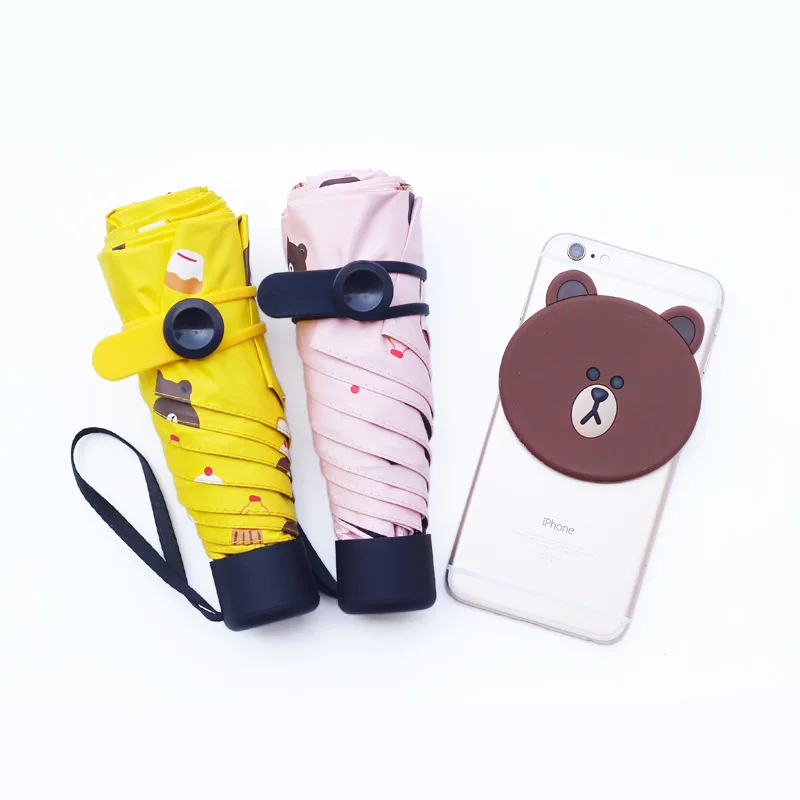 Small Five Folding Sun Clear Rain Umbrella Portable Umbrella Mini ...