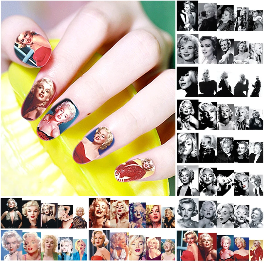 Marilyn Monroe Acrylic Nails
