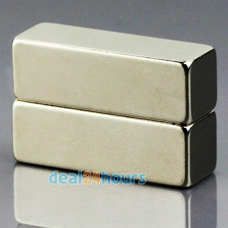2pcs/lot N50 Bulk Super Strong Strip Block Bar Magnets Rare Earth ...