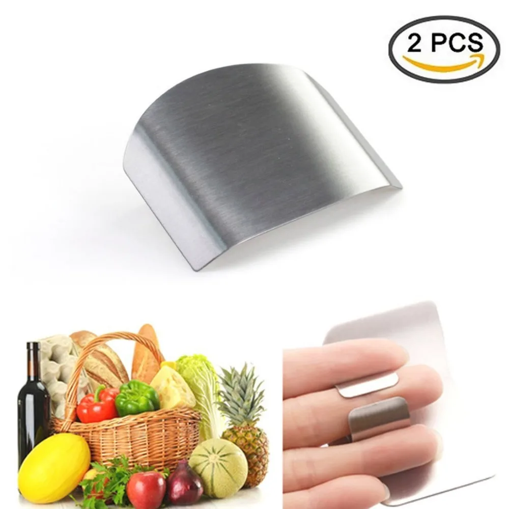 2 pcs Stainless Steel Finger Guard,Finger Protector Hand Guard Avoid ...