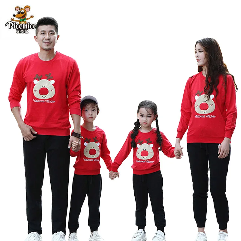 Ropa-familiar-de-A-o-Nuevo-ciervos-de-Navidad-apariencia-familiar-madre ...