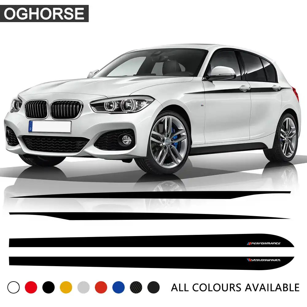 Set for M Performance Side Skirt Stickers Waist Line Stripe Decals for ...