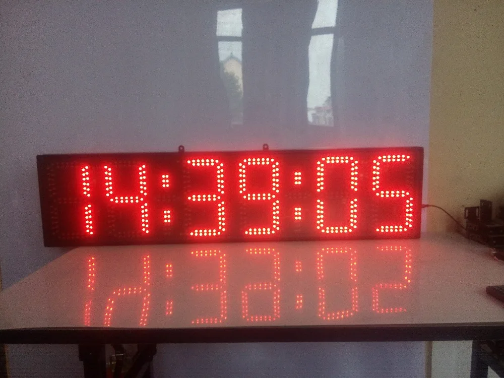 8inch 6digits hours,minutes and seconds countdown LED clock free ...