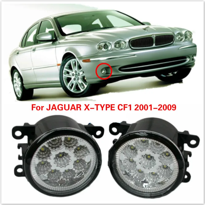FoglightสำหรับJAGUAR x type CF1 2001 2009รถยนต์จัดแต่งทรงผมLEDสูงแสงกัน ...