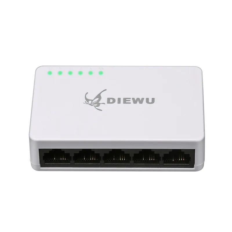 10/100Mbps Mini Switch de Rede 5 Portas RJ45 HUB Desktop Fast Ethernet ...