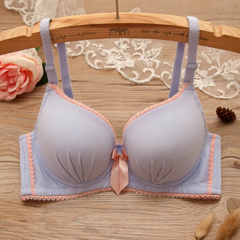 Yasemeen New Super Push Up Gather Bras for Students Solid Lace Soft ...