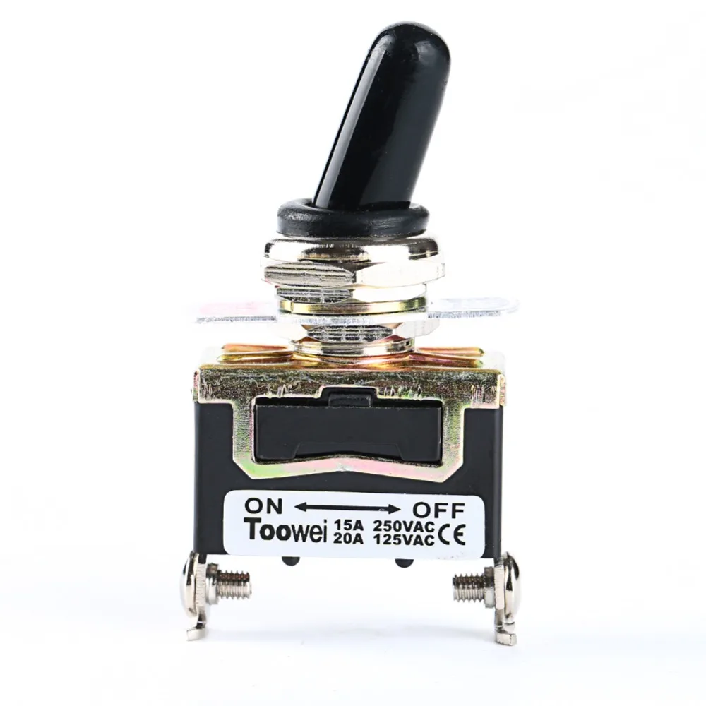 125V 20A / 15A 250V Heavy Duty Toggle Switch 2 Pin Terminal SPST ON OFF ...