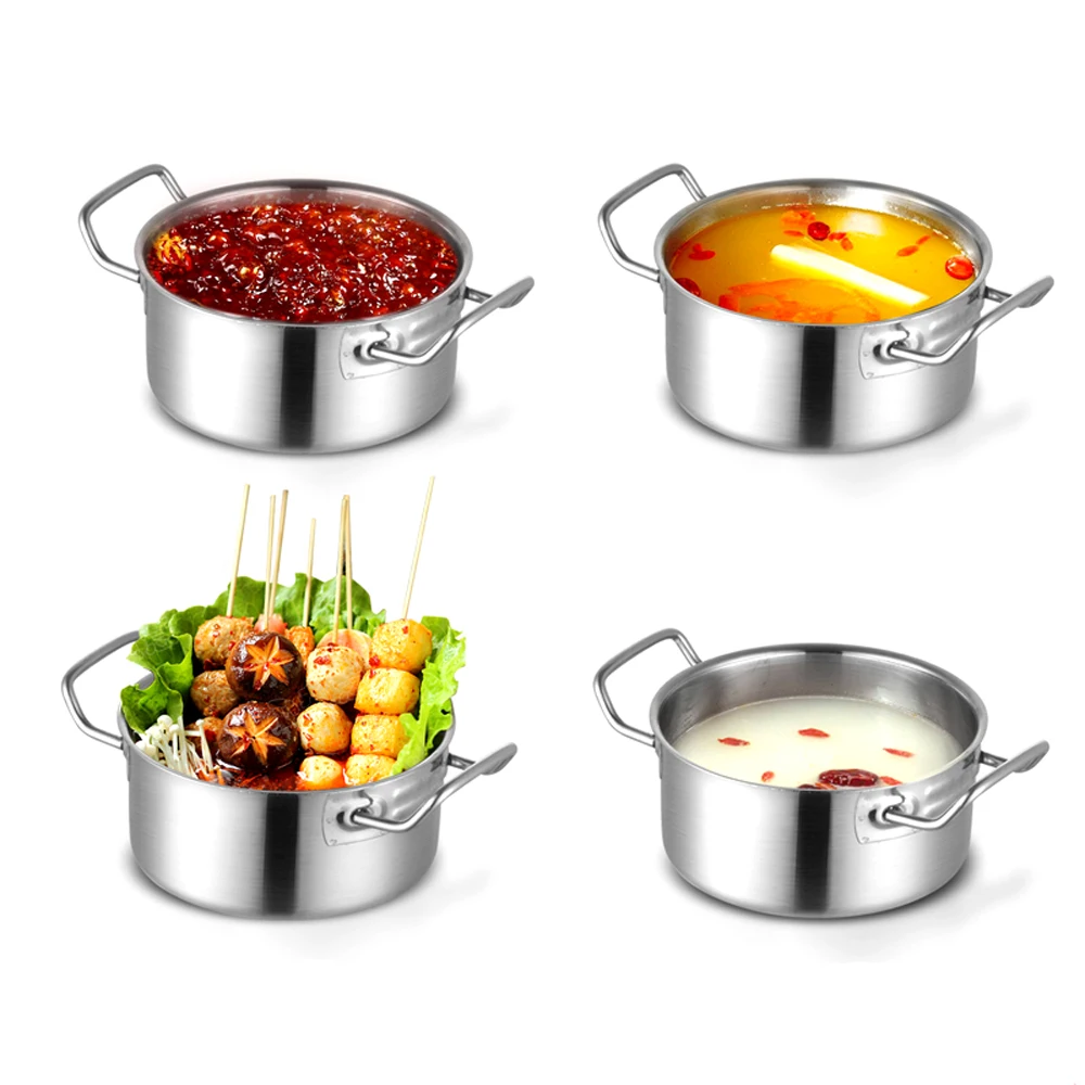 16 18cm Hot Pot Soup Stock Pots Stainless Steel Cookware Induction 16 18cm Hot Pot Soup Stock Pots Stainless Steel Cookware Induction