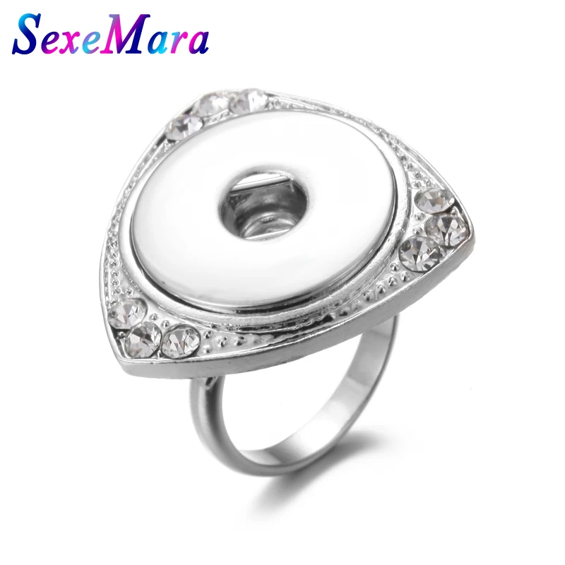 Snap Button Rings Jewelry Geometry Triangle Rings Snap Button Ring for ...