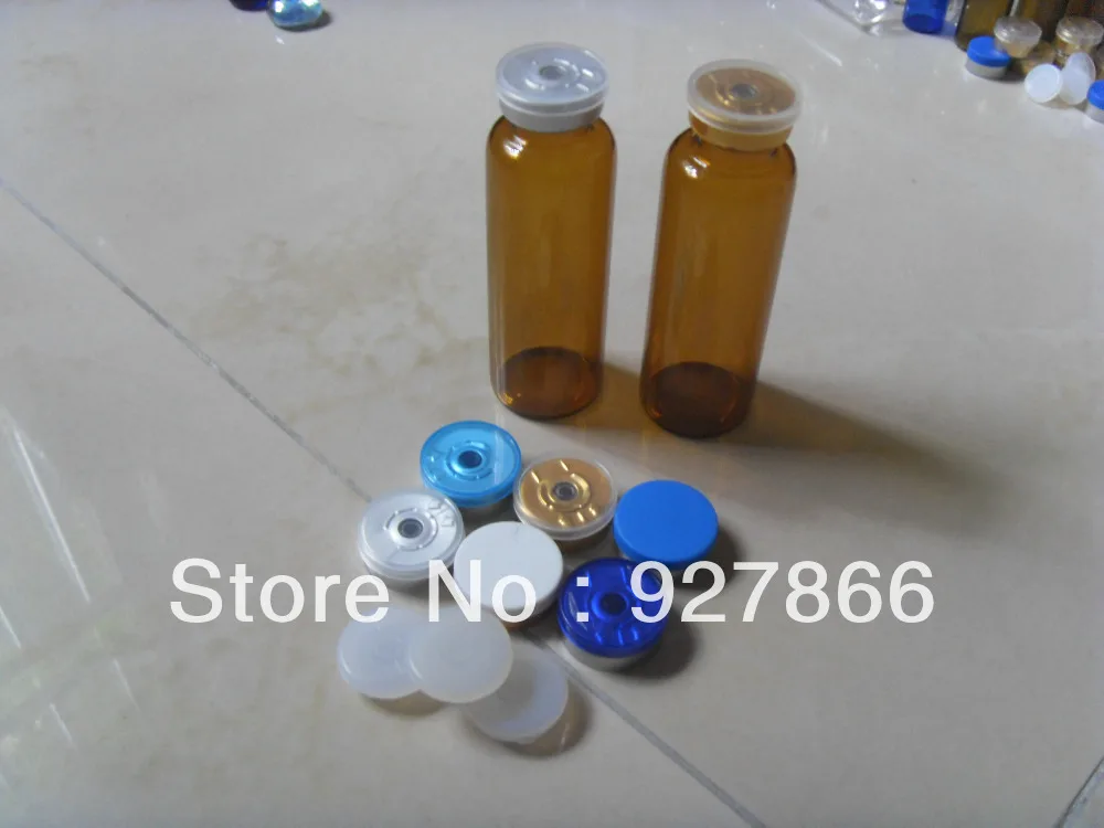 100sets 30ml Amber Glass Vials + Silicone Stopper +Flip Off Caps ...