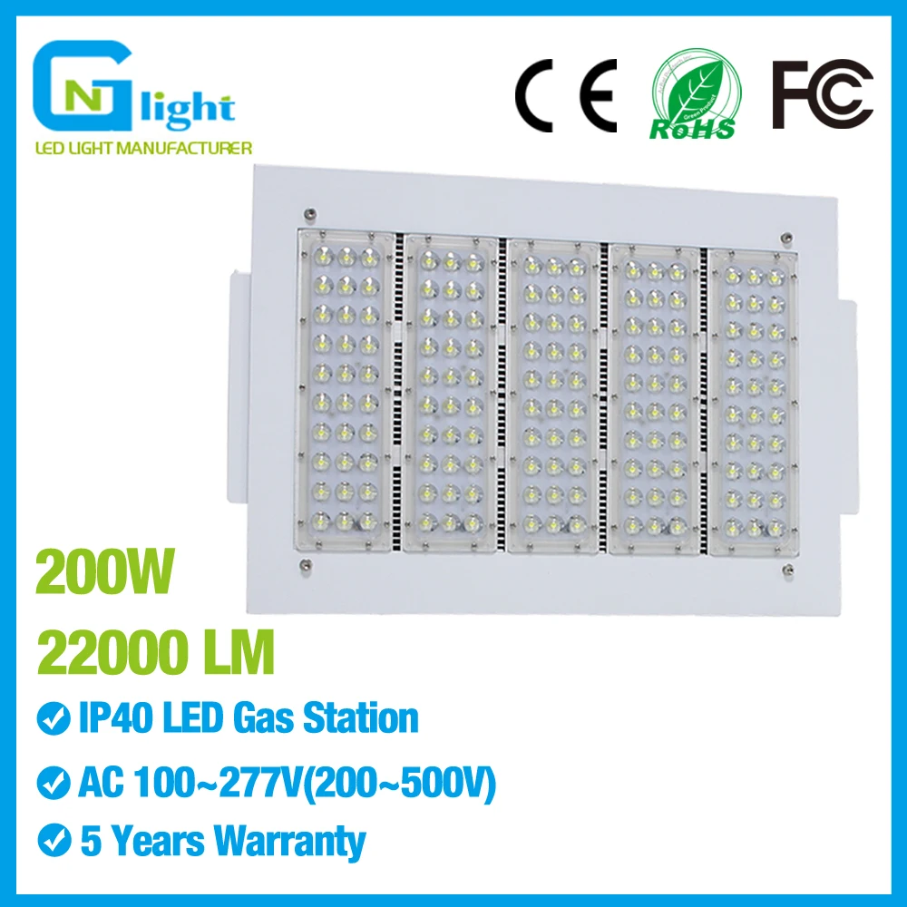 200w LED gas station canopy fixture retrofit led panel recessed mount ...