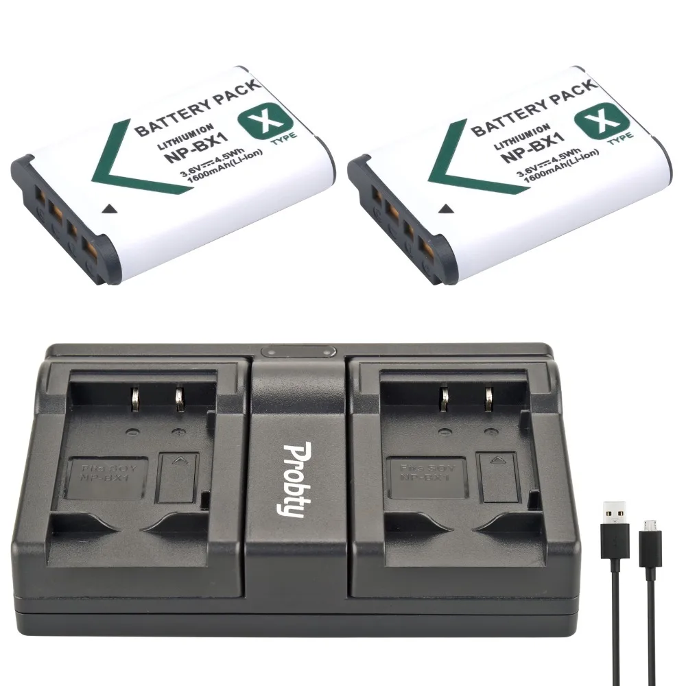 PROBTY-2pcs-NP-BX1-NPBX1-Camera-Battery-USB-Dual-Charger-For-SONY-DSC ...