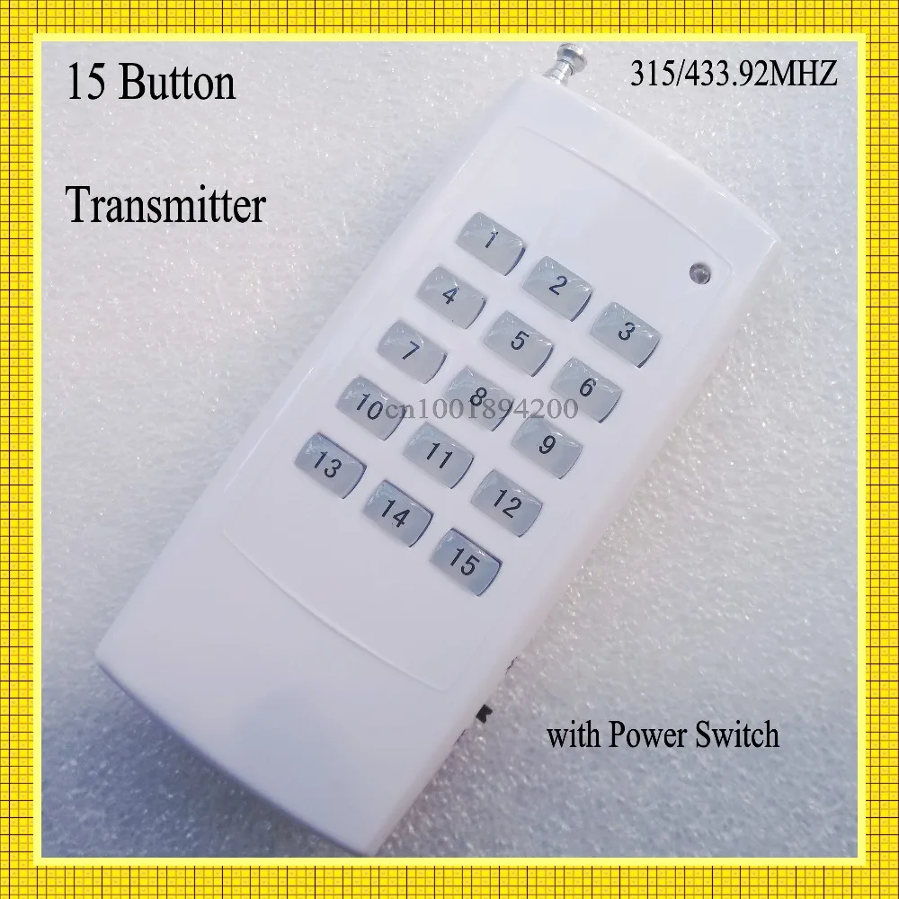 15-Channel-15-Buttons-Key-RF-Wireless-Remote-Controller-Radio ...