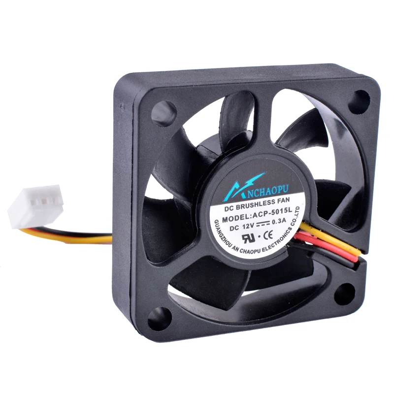 ANCHAOPU 5015 50mm fan 50x50x15mm 12V 0.30A 5cm 3 lines Computer CPU ...