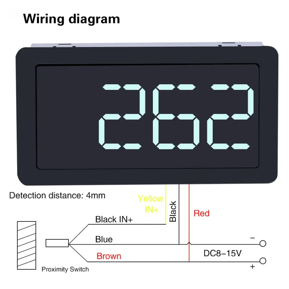 NPN Hall Proximity Switch Sensor Motor RPM Gauge Tachometers LED ... NPN Hall Proximity Switch Sensor Motor RPM Gauge Tachometers LED ...