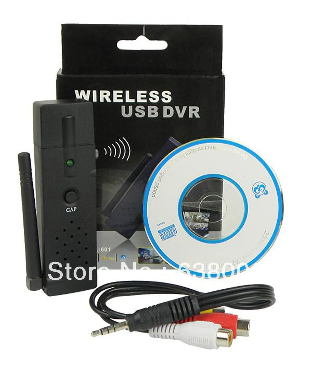 Free Shipping 2.4G 4ch Wireless Camera Receiver USB DVR Video Audio for ...