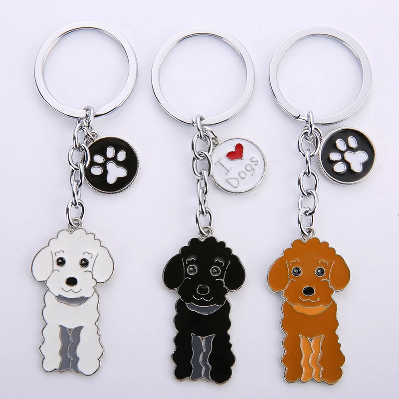PRADA Dog Bag Charm Key Ring Black x silver Keychain - munimoro.gob.pe