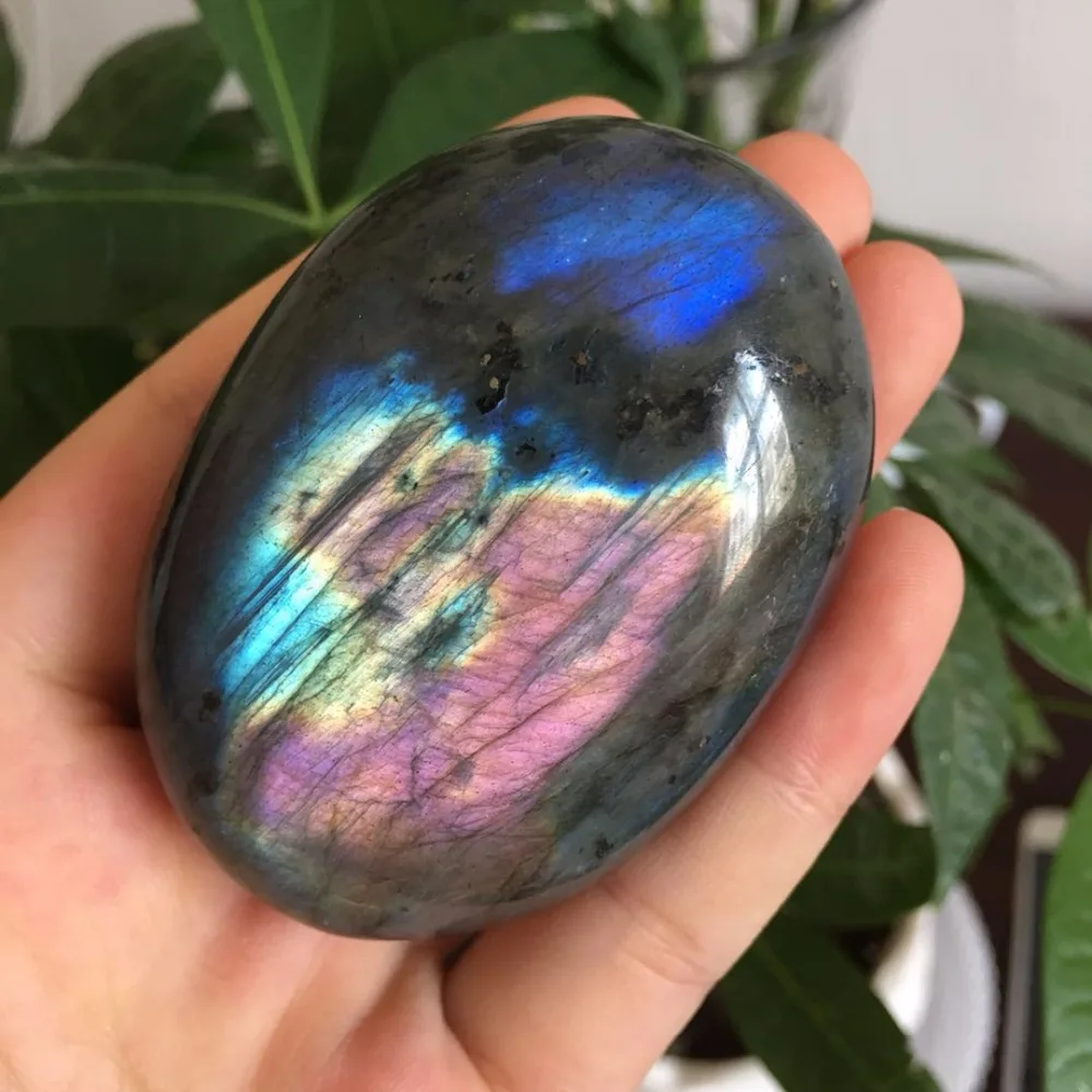 Rocks & Geodes Home & Living Labradorite Palm Stone Labradorite Natural ...