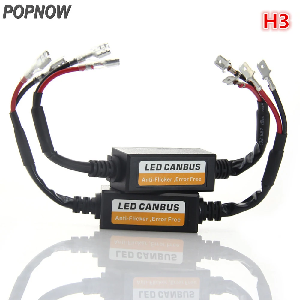 2pcs H3 Led Headlight Warning Canceller Capacitor Canbus Decoder Error ...