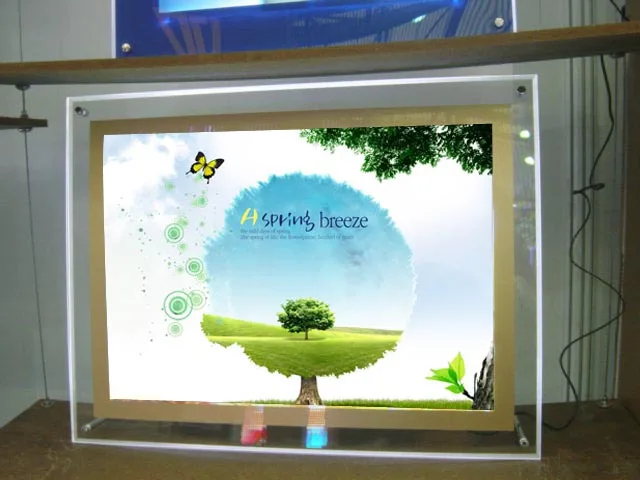New-Crystal-Ultra-Slim-Acrylic-LED-Light-Box-Led-Photo-Display-Frame ...