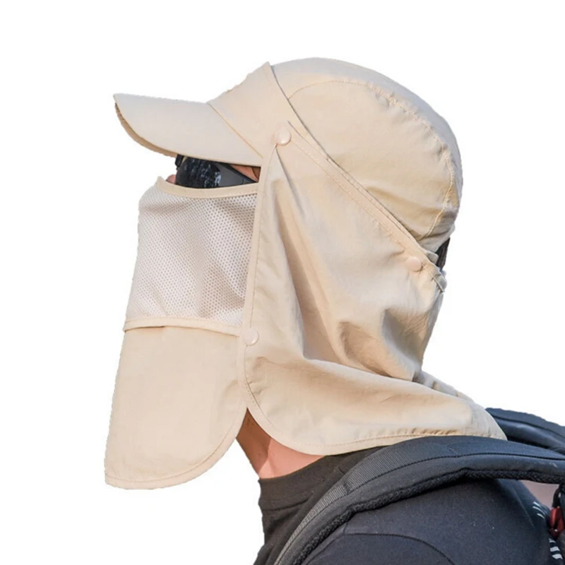 Sunshade UV Protection Hat Outdoor Quick Dry Flap Caps Breathable ...