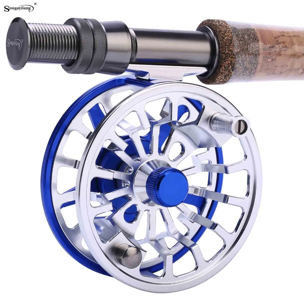 Sougayilang Full Metal Fly Fishing Reel Cut Fishing Reel Coil Die ...