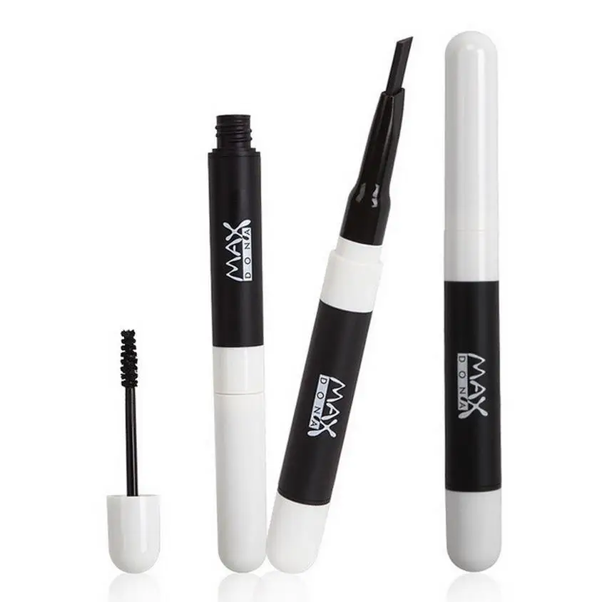 New 1pc Double End Waterproof Black Eyebrow Pencil 5 Colors Eyebrow
