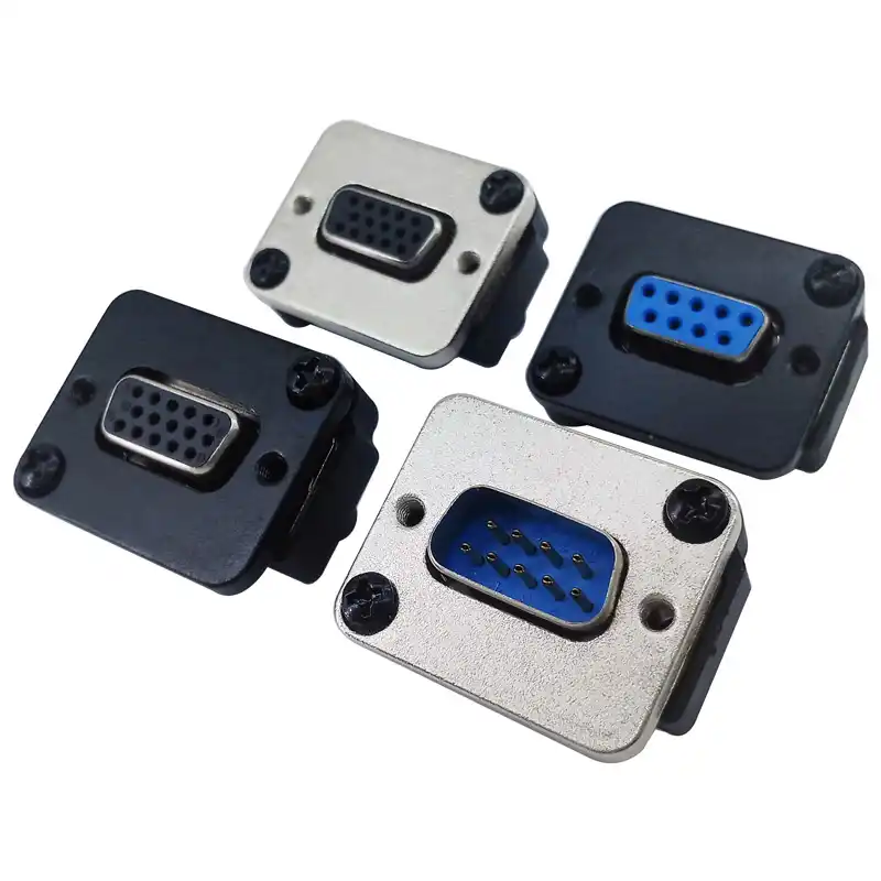 10PCS DB9 core VGA Plug connector 9pin hole socket RS232 female Male ...