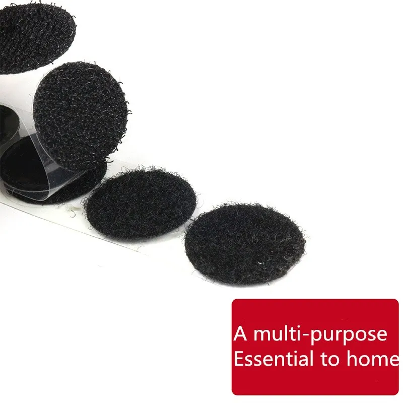 100 Pairs Circular Fastener Tape Super Self Adhesive Hook and Loop ...