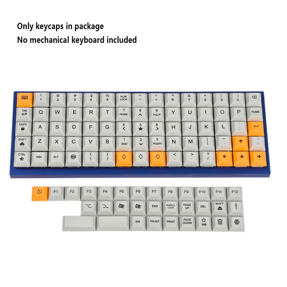 75 Keys Dsa Dye Sub Pbt Keycaps Suitable For Ortholinear Layout Mx ...
