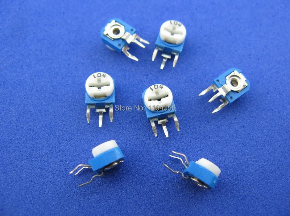 100 PCS Trimmer potenciômetro 100 K ohm 104 100 K trimpots resistores ...