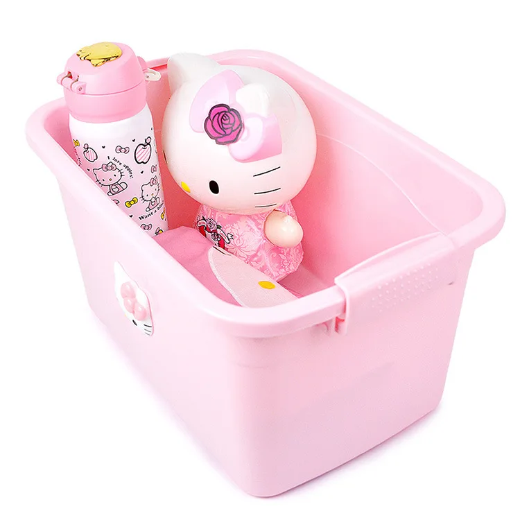 Hello Kitty Cartoon Plastic Container Waterproof Plastic Storage Box ...