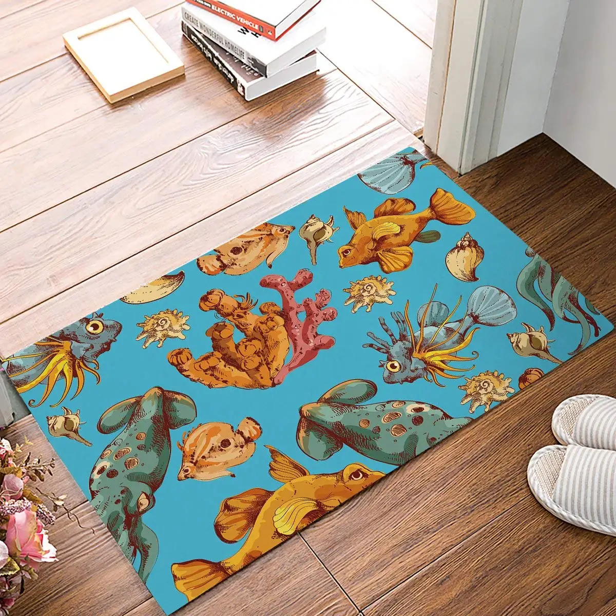 Marine Life Fish Door Mats Kitchen Floor Bath Entrance Rug Mat ...