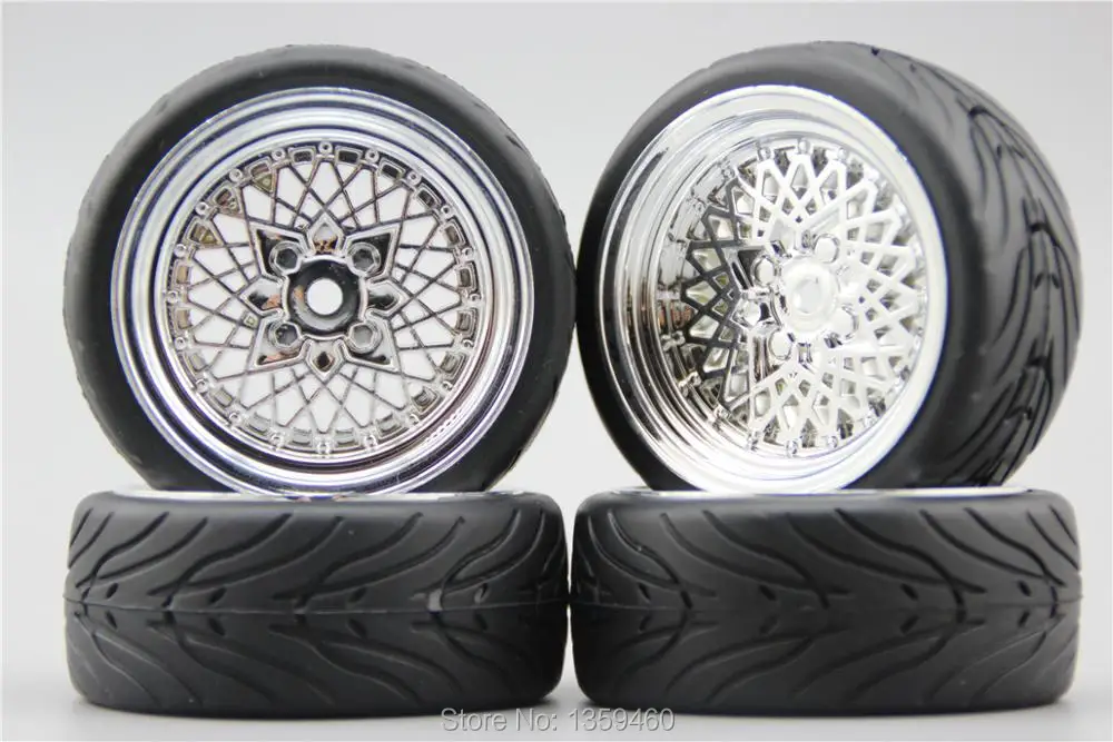 4pcs-RC-1-10-Soft-Rubber-On-Road-Car-Tire-Tyre-Wheel-Rim-Classic1C-6mm ...