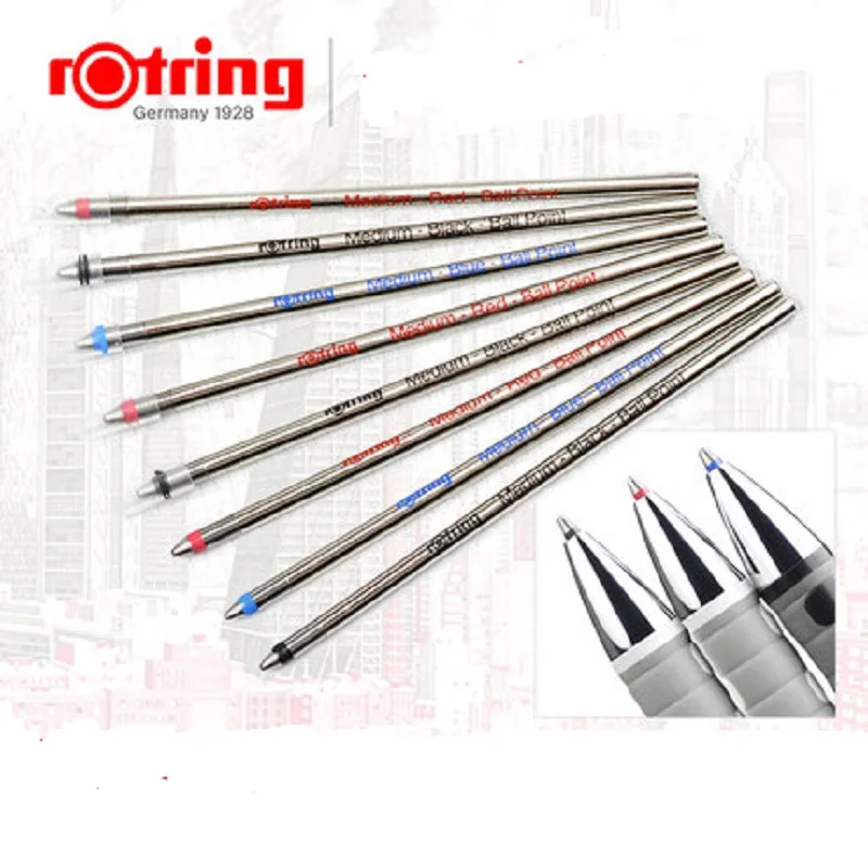 클래식 독일 원래 rotring 볼펜 리필 다기능 펜 리필 블루 블랙 레드 5 개/몫|ballpoint pen refill ...