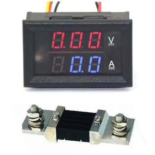 Dc 0-300v 500a With Shunt Voltage Current Panel Meter Digital Led ...