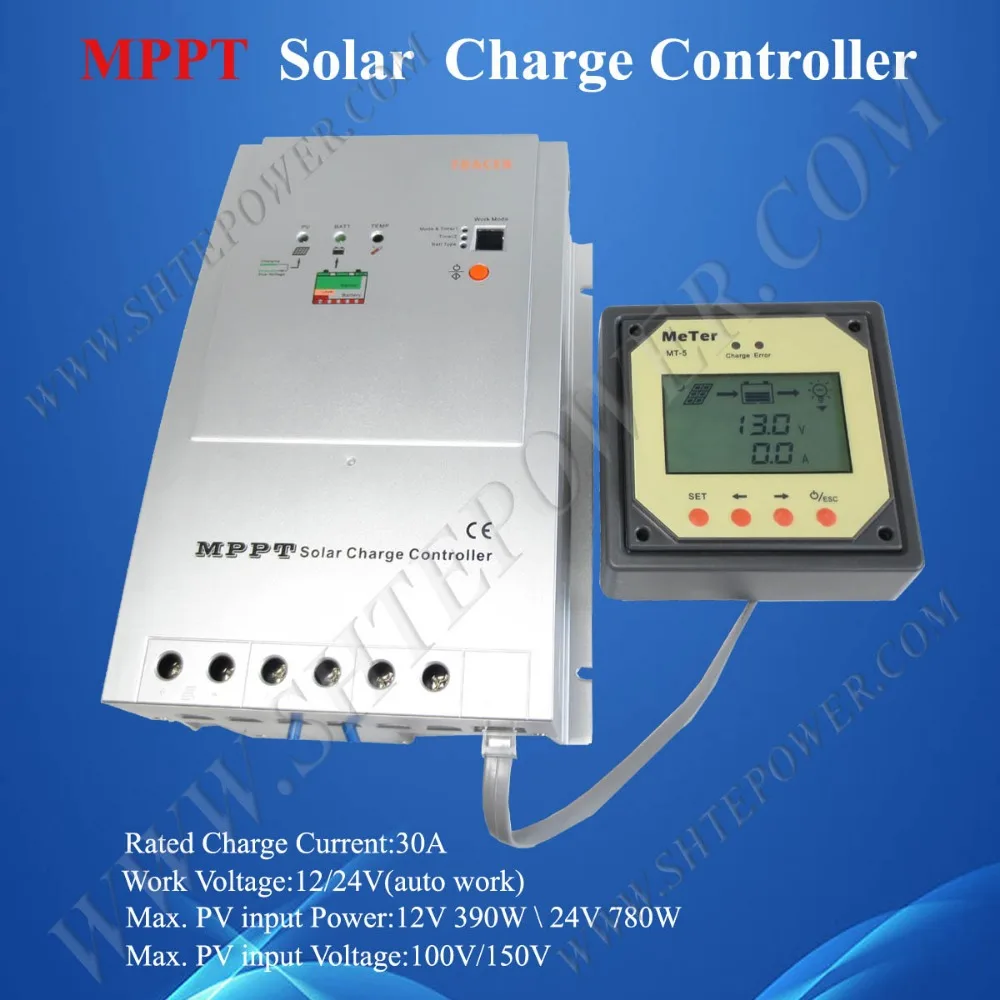30A MPPT Solar Charge Controller Tracer 3215RN with MT 5 remote meter ...