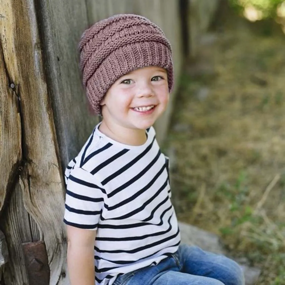 Children Hat Winter Girls Boys Caps Kids Cap Beanie Kids Hats Knitted ...